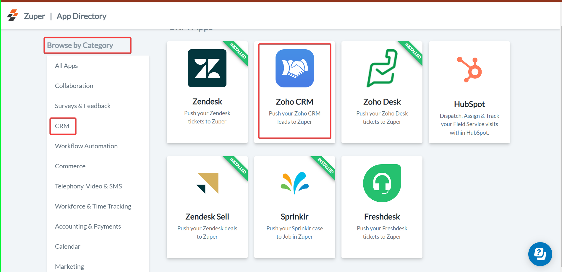 How to integrate and use Zoho CRM with Zuper?