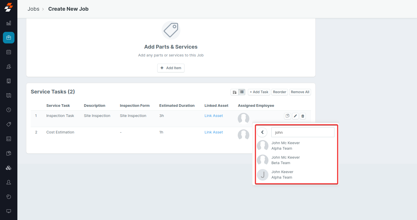 How to create & manage Service Tasks?