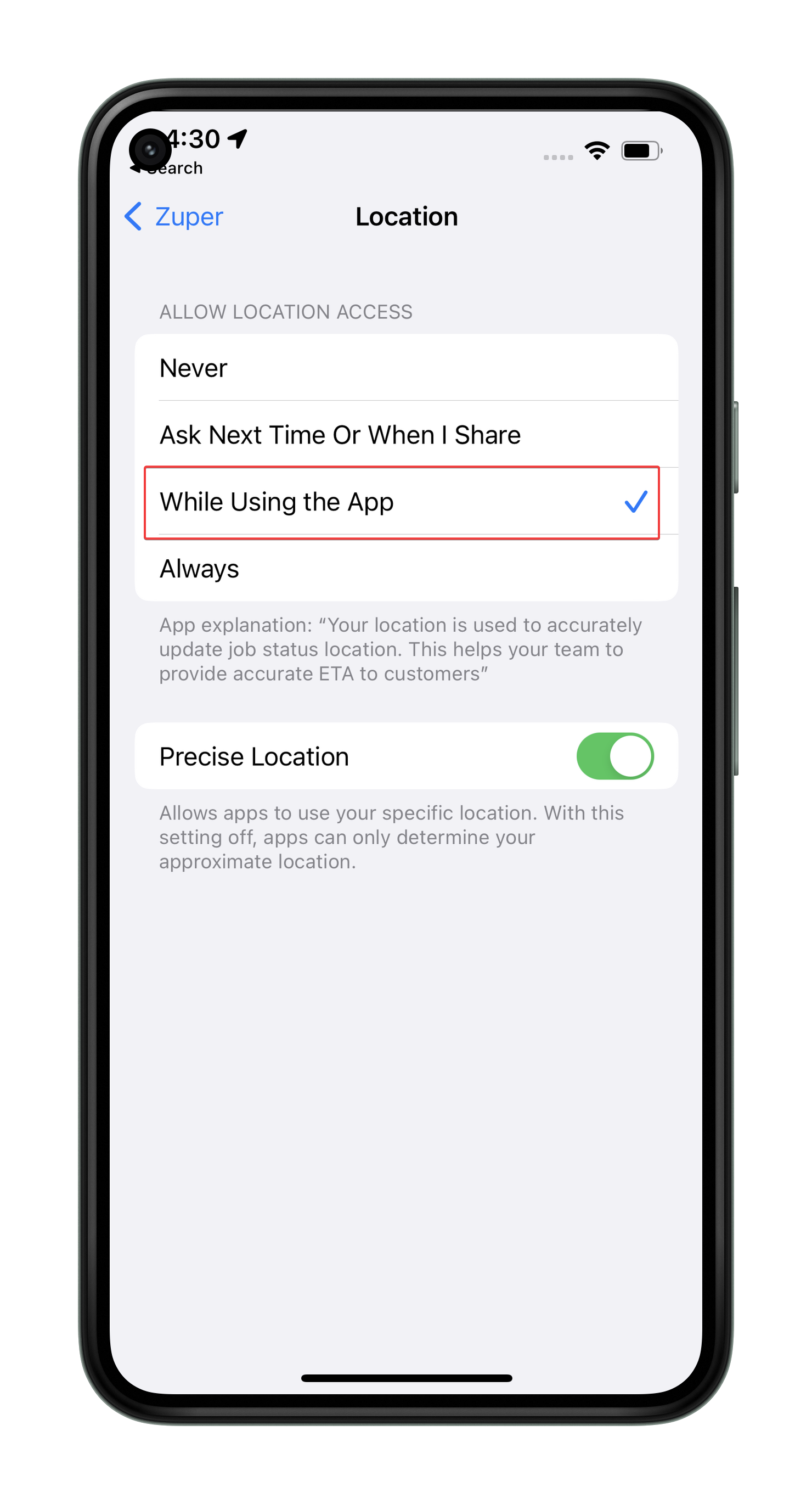 How to use App optimizations and checks on your Zuper Pro iOS App?