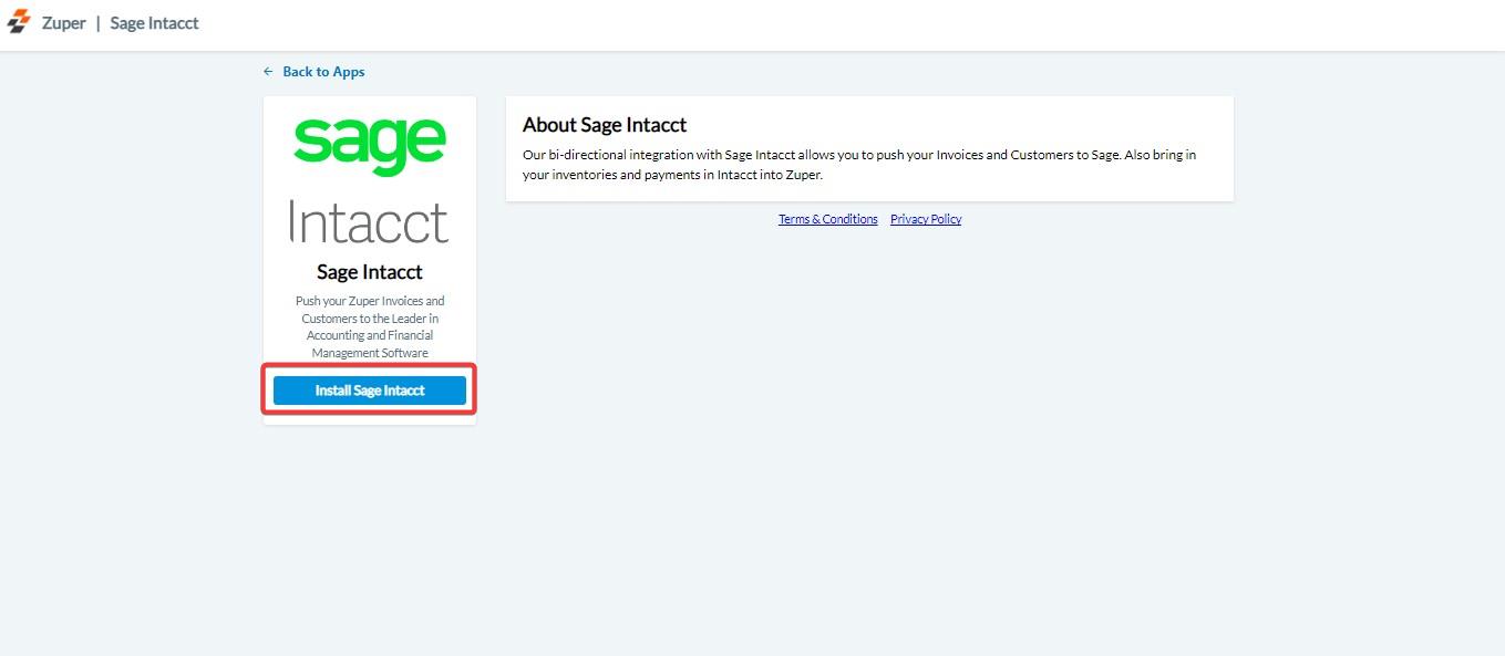 How to integrate and use Sage Intacct with Zuper?
