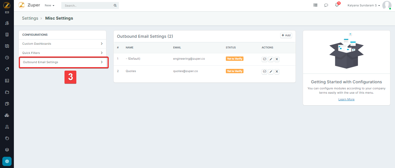 How to configure and send mail using an external mailbox?