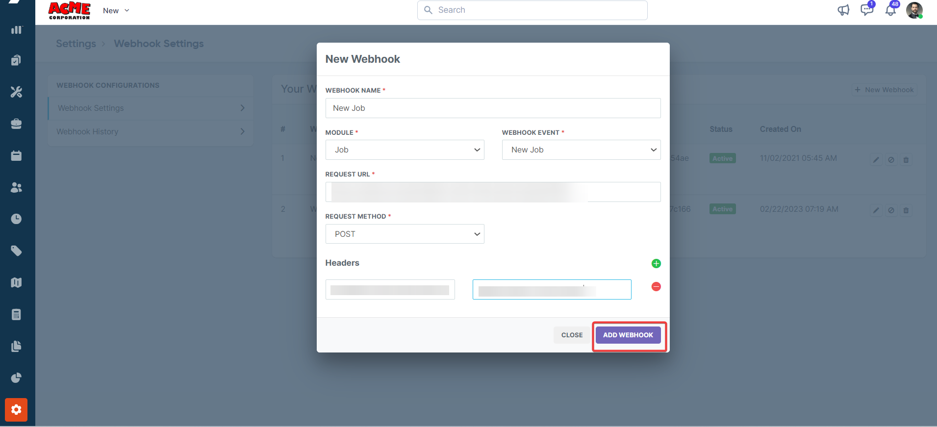 How to create & manage Webhooks?