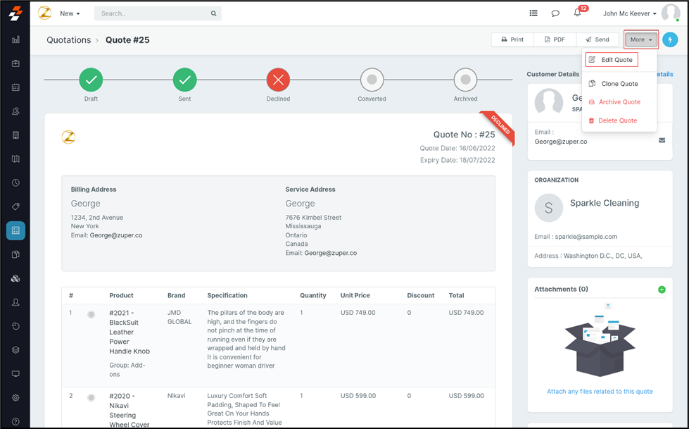 How to Create a Quote?